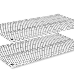 Regal Altair 14" x 48" Chrome Wire Shelving |Pack of 2 Shelves| Heavy Duty NSF Storage Shelves