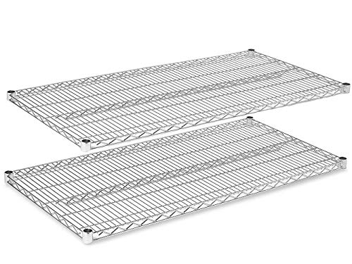 Regal Altair 14" x 48" Chrome Wire Shelving |Pack of 2 Shelves| Heavy Duty NSF Storage Shelves