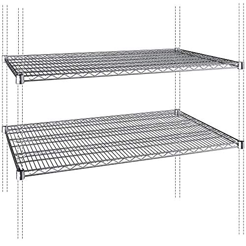 Regal Altair 18" x 48" Chrome Wire Shelving |Pack of 2 Shelves| Heavy Duty NSF Storage Shelves