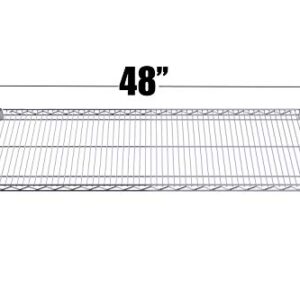 Regal Altair 18" x 48" Chrome Wire Shelving |Pack of 2 Shelves| Heavy Duty NSF Storage Shelves