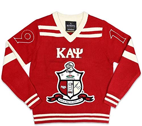 Kappa Alpha Psi M4 V-Neck Sweater [XL] Crimson Red