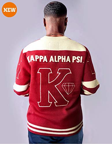 Kappa Alpha Psi M4 V-Neck Sweater [XL] Crimson Red