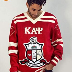 Kappa Alpha Psi M4 V-Neck Sweater [XL] Crimson Red