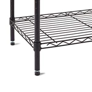 Home Storage Space HSS 5 Tier Wire Shelving Rack, Black, 16" Dx36 Wx72 H