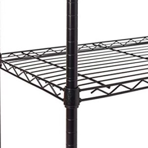 Home Storage Space HSS 5 Tier Wire Shelving Rack, Black, 16" Dx36 Wx72 H