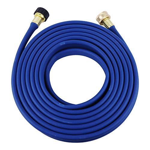 H2O WORKS Garden Flat Soaker Hose 1/2 in x 25ft,More Water Leakage, Heavy Duty Metal Hose Connector Ends, Perfect Delivery of Water,Garden Flower Bed and Vegetable Patch,Landscaping, Savings 80% Water