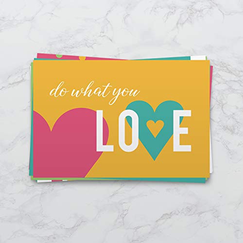 Canopy Street Motivational Quote Postcards / 25 Inspirational Postcards / 4" x 6" Encouraging Note Cards/Uplifting Bright Card Designs/Made In The USA