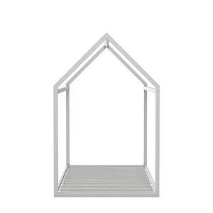 Little Seeds Rowan Valley Skyler Kids Metal House, Twin Size Frame, Dove Gray Bed (DA4037419LS)