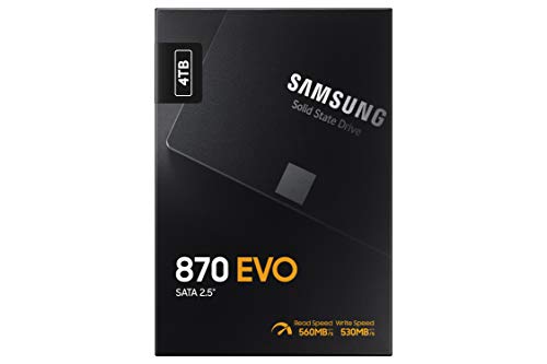 SAMSUNG 870 EVO 4TB 2.5 Inch SATA III Internal SSD (MZ-77E4T0B/AM) , Black