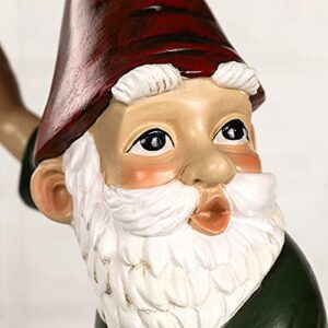 JHWKJS Naughty Garden Gnome Statue Funny Gnome Garden Decoration 10.3 Inch Tall Indoor Outdoor Lawn Figurines for Home Yard Décor