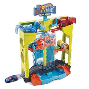 hot wheels mattel stunt & splash car wash playset