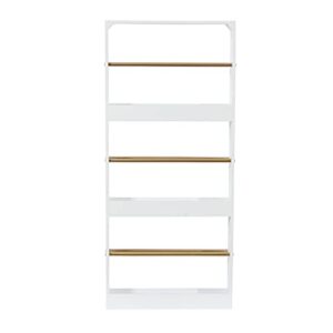 Deco 79 Glam Wood Rectangle Wall Shelf, 16" x 4" x 36", White