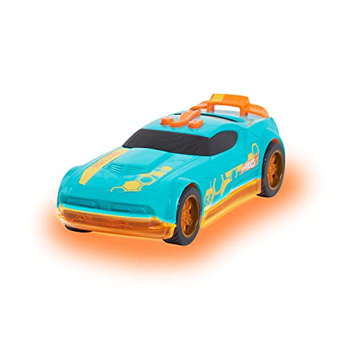 Hot Wheels Glow Riders 3-Pack Set, Red Teal and Yellow Toy Cars with Lights and Sounds, Amazon Exclusive, by Just Play