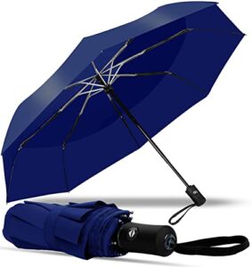 uvanti compact travel umbrella - pocket portable small mini folding windproof umbrella - car backpack purse automatic umbrellas for rain