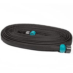 linex garden flat soaker hose 1/2" x 75 ft drip hoses heavy duty save water