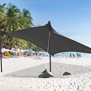 ABCCANOPY Beach Portable Sun Shelter for Beach, Camping Trips (7x7 FT, Gray)