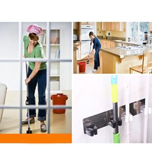 Purest Spring Mop and Broom Holder Wall Mount Self Adhesive,Broom mop Hanger Wall Mount,Tool with Handle Holder and Organizer (Large)