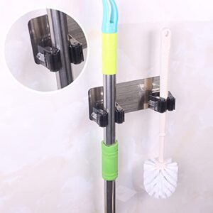 Purest Spring Mop and Broom Holder Wall Mount Self Adhesive,Broom mop Hanger Wall Mount,Tool with Handle Holder and Organizer (Large)