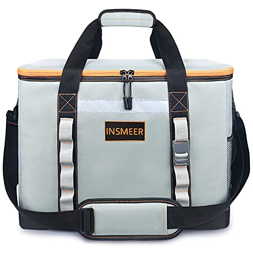 INSMEER Cooler Bag,65 Can/48L Large Cooler Bag Insulated/Leakproof/Collapsible,Soft Sided Cooler with Bottle Opener&Removable Shoulder Strap,Ice Chest for Beach,Picnic,Shopping,Camping