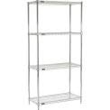 Nexel 5 Tier Chrome Wire Shelving Starter Unit, 42" W x 24" D x 74" H