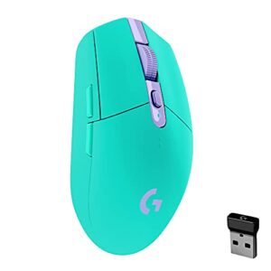 logitech g305 lightspeed wireless gaming mouse, hero 12k sensor, 12,000 dpi, lightweight, 6 programmable buttons, 250h battery life, on-board memory, pc/mac - mint