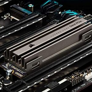 Corsair MP600 CORE 2TB M.2 NVMe PCIe x4 Gen4 SSD (Up to 4,950MB/sec Sequential Read & 3,700MB/sec Sequential Write Speeds, High-Speed Interface, 3D QLC NAND, Built-in Heatspreader) Aluminum