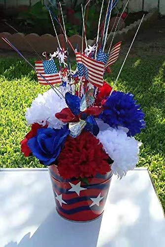 IGUO 30pcs Wonder Woman Decor Navy Blue Red White Gold Tissue Paper Pom Poms Nautical Party Supplies Twinkle Stars Paper Garland for Baby Shower Boy Scout Banquet Birthday Party Decorations