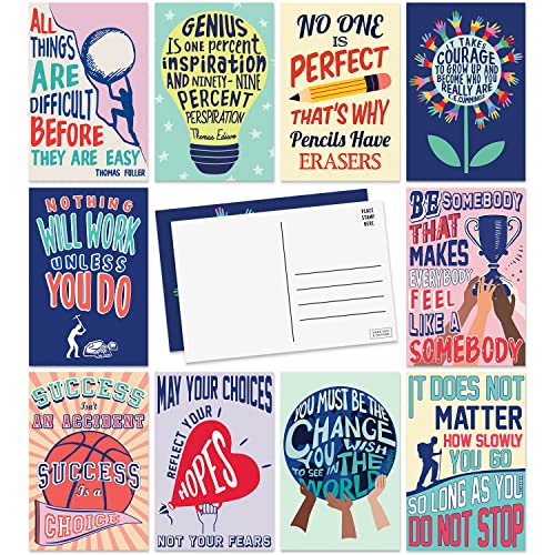 Sweetzer & Orange Motivational Postcards Pack (60 Post Cards) 4x6 Postcards for Kids and Adults. Growth Mindset Affirmation Cards, Mindfulness Cards, Inspiration Cards and Blank Encouragement Cards