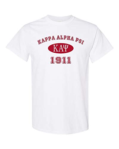 Mega Greek Kappa Alpha Psi T-Shirt (XX-Large, White)