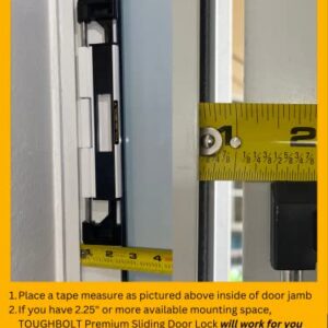 TOUGHBOLT Premium Double Deadbolt Sliding Patio Door/Child Safety Lock - See Tools Required to Install