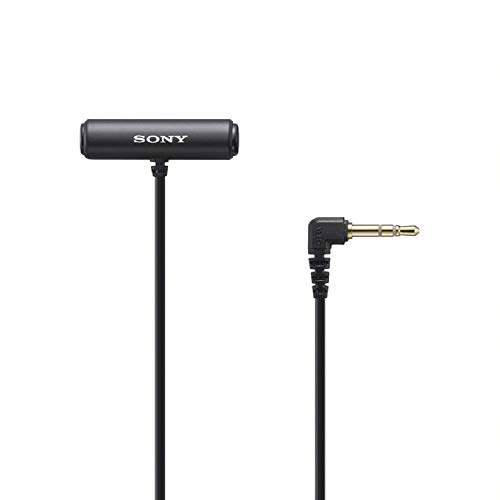 Sony Compact Stereo Lavalier Microphone ECMLV1,Black, Small