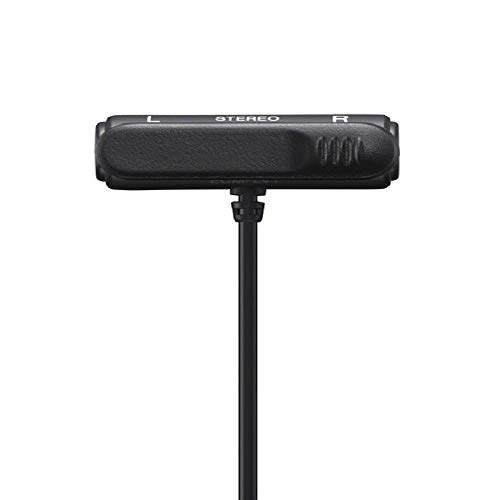 Sony Compact Stereo Lavalier Microphone ECMLV1,Black, Small