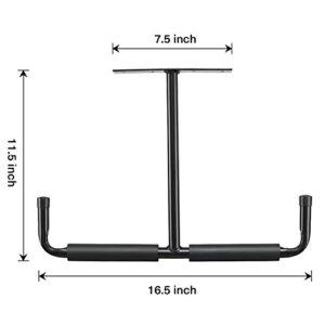 HOME RIGHT Overhead Garage Storage Rack, 16.5 Inch Heavy Duty Ceiling Double Storage Hooks Utility Hanger for Hanging Lumber Ladder Tool Bike & Other Bulky Items (4 Pack, Black)