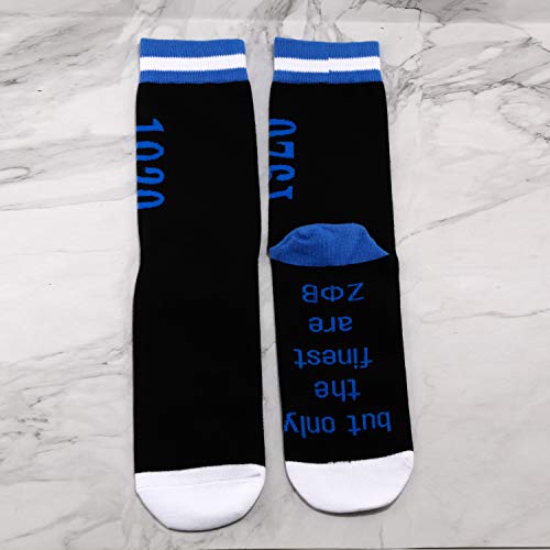 G2TUP Zeta Finer Women Crew Socks Gift 1920 Greek Sorority Gift for Sorority Sister Future Only the Finest are Z (Only the Finest are Z)