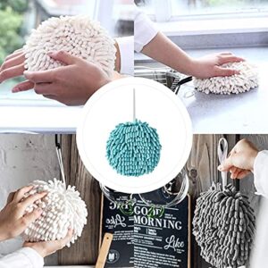 CHOOSE HOME Chenille Hand Towel Ball Fast Drying Handball Absorbent Soft Towel for Kitchen Bathroom 3 Pack