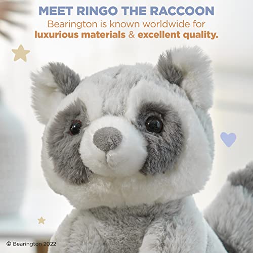 Bearington Ringo Plush Raccoon Stuffed Animal, 10.5 Inch