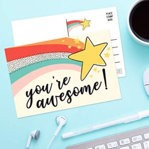 Sweetzer & Orange You Are Awesome Cards Postcards Pack (60 Post Cards) 4x6 Postcards for Kids and Adults. Positive Affirmations Cards, Kindness Cards, Employee Appreciation Awesome Notes