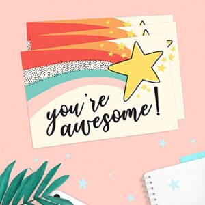 Sweetzer & Orange You Are Awesome Cards Postcards Pack (60 Post Cards) 4x6 Postcards for Kids and Adults. Positive Affirmations Cards, Kindness Cards, Employee Appreciation Awesome Notes