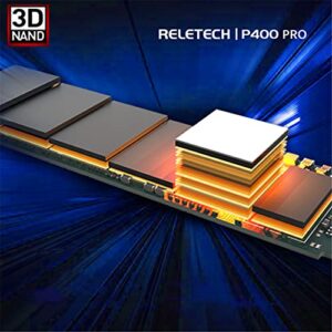 Reletech 2TB M.2 SSD, for PS5 Expansion PCIe Gen 4X4 NVMe Internal Gaming SSD Up to 5,000 MB/s PCIexpress 4.0 Solid State Drive for PC Laptop Desktop（QLC, 2TB）