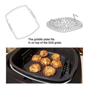 Lawenme Grill Griddle Plate for the Ninja Foodi Indoor Grill Griddle Models AG300, AG300C, AG301, AG301C, AG302, AG400, IG301A