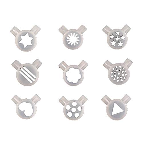 Zohn.Linda 9 In 1 Set Fantastic Modeling Caps Fittings Soft Serve Ice Cream Machine Spare Parts Lids Nozzle Accessories 29mm Inner Diameter(Check the size before order)