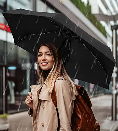 LEAGERA Mini Umbrella For Purse - Canopy Diameter 35inch, Small Travel Umbrella Compact Mini Waterproof Umbrellas for Rain, Suitable for Women Purse and Pocket, Manual Opening