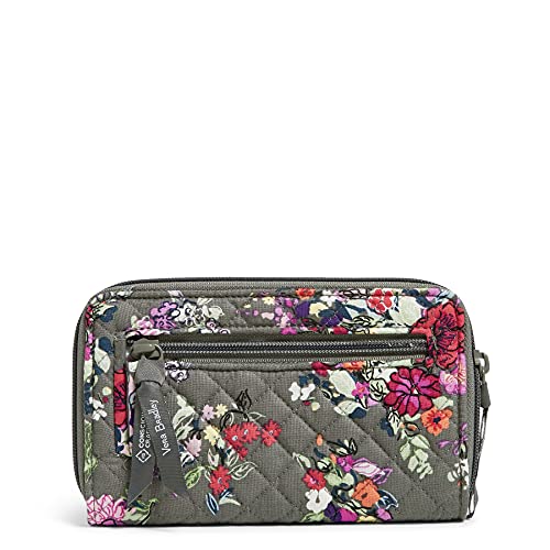 Vera Bradley Women's Cotton Turnlock Wallet With RFID Protection, Hope Blooms - Recycled Cotton, One Size