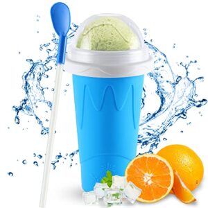 tgosomt slushy cup, frozen magic slushie maker cup squeeze, cool fun stuff things gadgets (blue)