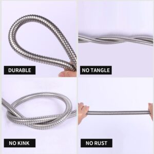 Metal Short Garden Hose 6 ft, 8 ft, 12 ft Flexible Stainless Steel Garden Hose 15 ft, 30 ft, 50 ft Heavy Duty Water Hose Flexible Water Hose (12FT)