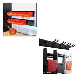 wallmaster 8-bin storage bins garage rack system & garage storage tool organizer system heavy duty tools