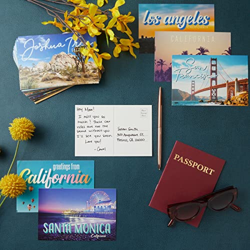 Pipilo Press Vintage California Travel Postcards, 20 Designs Bulk Set (4x6 In, 40 Pack)