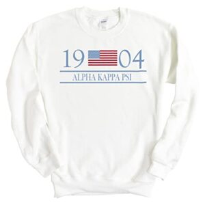 alpha kappa psi candidate sweatshirt - fraternity crewneck sweatshirt white