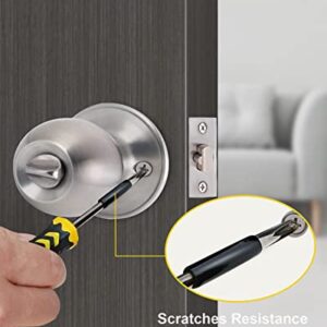 Lanwandeng (2 Pack) Entry Door Knob with Lock and Keys, Exterior/Interior Door Locks with Screwdriver for Bedroom or Bathroom,Satin Nickel Door knobs