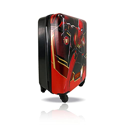 Fast Forward Spiderman No Way Home Hard-Sided Tween Spinner Luggage 20 Inches Carry-On Travel Trolley Rolling Suitcase for Kids